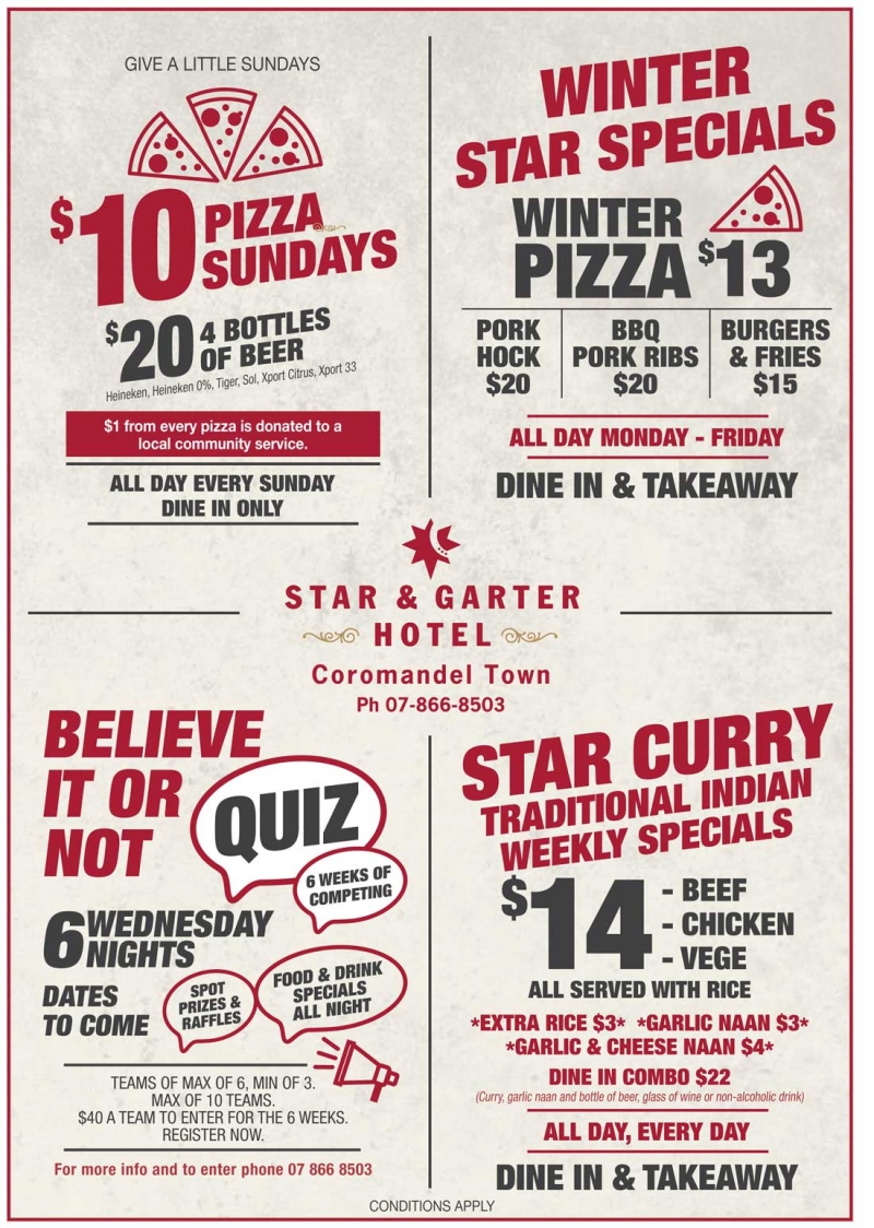 What’s On – Star & Garter Hotel